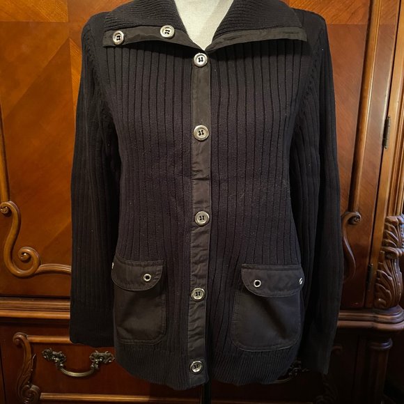 Allison Daley | Sweaters | Allison Daly Navy Blue Cardigan Sweater ...